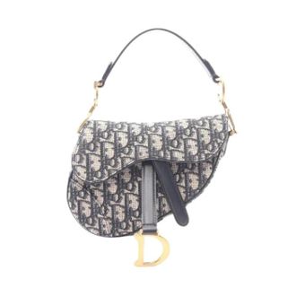 Dior Pre-owned Saddle Bag Mini Oblique Jacquard Handbag - - Pre-owned - Damen - Beige - ONE SIZE