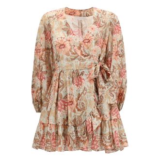 Zimmermann Robe portefeuille courte Daylight - Femme - Robes - Multicolore - Taille: 40 FR