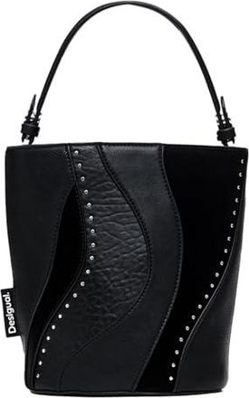 Desigual Sac à bandoulière en polyuréthane pour Accessoires, LÉPAULE PU Femme, Noir, One Size