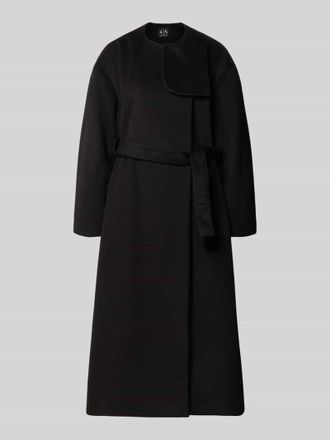 A|X Armani Exchange Mantel mit Rundhalsausschnitt und Bindeg&uuml;rtel