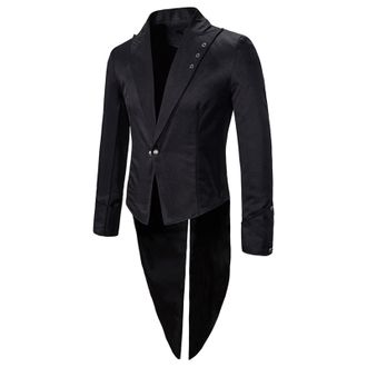 Generic Mittelalterliche Steampunk Jacke Frack Herren Karneval Kost&uuml;m Karneval Herren Vintage Gothic Viktorianischen Renaissance Halloween Cosplay Kost&uuml;m Klei