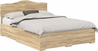 vidaXL Struttura Del Letto Con Cassetto Rovere Sonoma 150 X 200 Cm Vidaxl