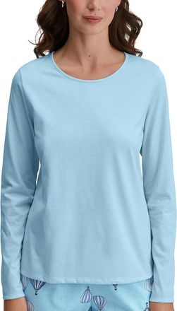 CALIDA Favourites Langarmshirt Damen, Bio-Baumwolle, pflegeleicht, atmungsaktiv, lockerer Schnitt