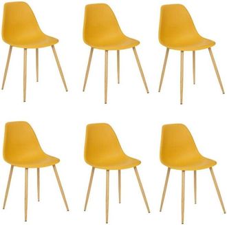 Atmosphera Atmosphera - Lot de 6 Chaises Taho 86cm Ocre