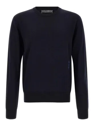 Dolce & Gabbana Pull Col Rond - Bleu
