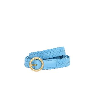 Bottega Veneta Femme, Accessoires, Bleu, Taille: ONE Size Intrecciato Nappa Leather Belt