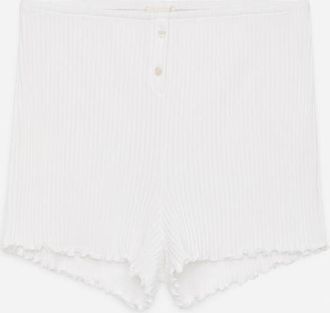 Arket Pointelle-Shorts Aus Baumwolle -Weiß