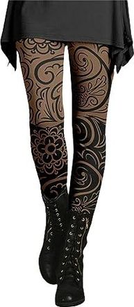 Generic Legging de Sport Femmes Elastiques Pantalon de Yoga Imprimé Thème Noël Taille Haute Push Up Pants Collants pour Fitness Jogging Gym Running Pants Vête