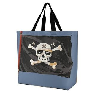 Generic Drapeaux De Pirates Sac Cabas L&eacute;ger Tote Bag Grand Sac A Main Femmes Pour Plage Travail Gym