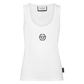Philipp Plein Tank Top Hexagon - - Tops - Damen - Wei&szlig; - M