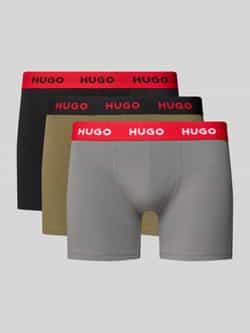 HUGO BOSS Pants mit kontrastfarbenem Logo-Bund im 3er-Pack