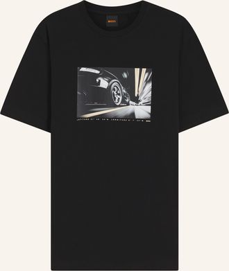 HUGO BOSS T-Shirt Te_Motors Regular Fit schwarz