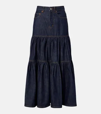 Saint Laurent Jupe longue en denim