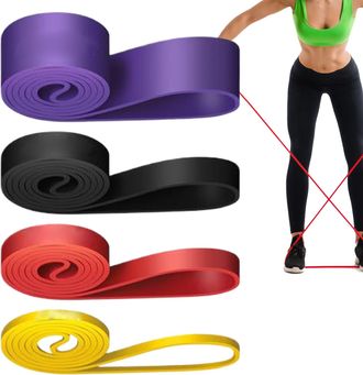 Generic Elastische Fitnessbänder | 4 Stück Traktionsgürtel tragbar | Yoga-Gurte für Krafttraining | Anfänger Spieler Training Haus Hotel Outdoor Gym Wohnung P