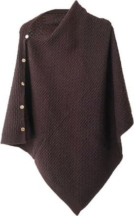 Generic Poncho Femme Hiver Chaud Chale Femme Hiver Chaud Cape Femme Effet enveloppant Ch&acirc;le Tricot&eacute; Uni Fonctionnel D&eacute;contract&eacute; Tr&egrave;s Quotidien