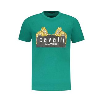 Cavalli Rundhals-T-Shirt mit kurzen &Auml;rmeln - - Tops - Herren - Gr&uuml;n - M