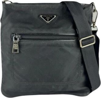 Prada unisex, Pre-owned, Noir, Taille: ONE Size Sac bandouli&egrave;re en nylon Pre-owned