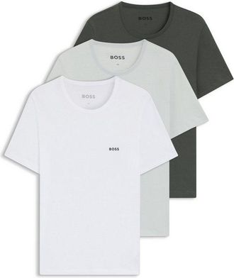 BOSS T-Shirt TShirtRN 3P Classic (Packung, 3-tlg) mit BOSS Stickerei