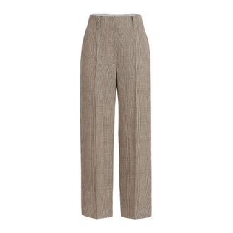 Brunello Cucinelli Femme, Pantalons, Brun, Taille: 40 FR Wide Pantalons