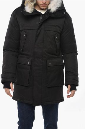 Nobis Solid Color YATESY Utility Down Jacket with Real Fur Detail size 3xl