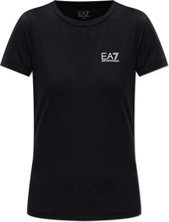 Emporio Armani Emporio Armani Ea7, Femme, Tops, Noir, Taille: 36 FR Vigor7 W Essential TEE SS