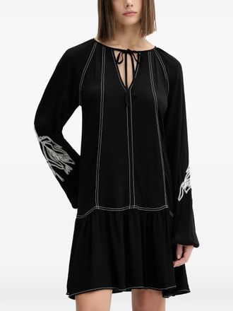 Desigual robe courte &agrave; broderies - Noir