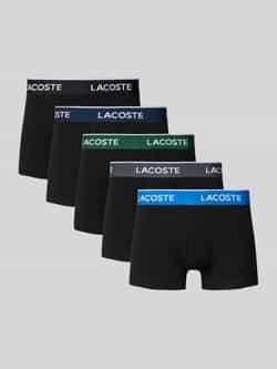 Lacoste Skinny Fit Trunks aus Baumwoll-Mix im 5er-Pack