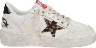Golden Goose Low-Top Sneaker - White Vintage Leather Sneakers With Leopard Star - Gr. 36 (EU) - in Weiß - für Damen