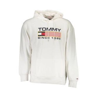 Tommy Hilfiger Wei&szlig;er Baumwollkapuzenpullover mit Logo - - Sweatshirts & Hoodies - Herren - Wei&szlig; - 2XL