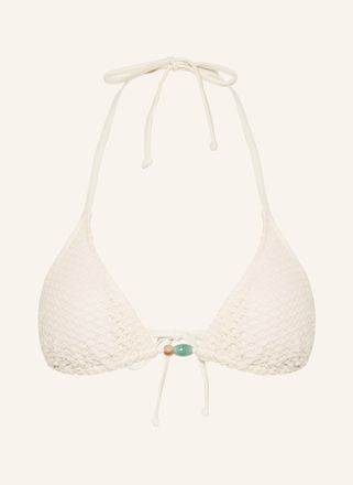 Mrs & Hugs Mrs & Hugs Triangel-Bikini-Top Mit Schmuckperlen weiss