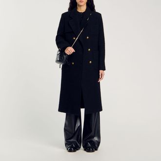 Sandro Langer Mantel mit doppelter Knopfleiste