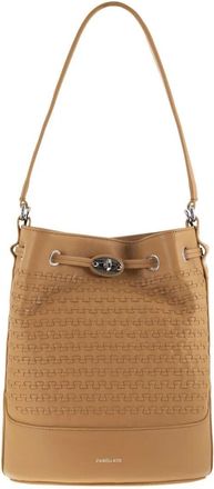 Zanellato Beuteltaschen - Structured Leather Bucket Bag With Adjustable Stra - Gr. unisize - in Braun - f&uuml;r Damen