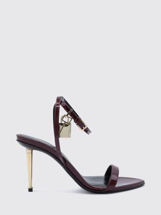 Tom Ford Sandales &agrave; talon haut Padlock en cuir verni avec bride cheville