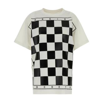 Maison Margiela Femme, Tops, Multicolore, Taille: 36 FR T-shirt en coton avec imprim&eacute; graphique