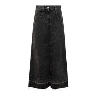 Palm Angels Denim Skirts - - Skirts - Damen - Schwarzk - W27