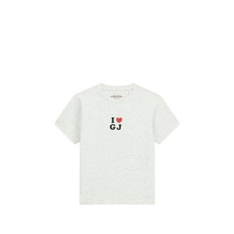 Guess T-shirt cropped imprim&eacute; en coton m&eacute;lang&eacute;