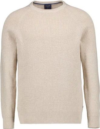 Olymp Herren Pullover beige unifarben