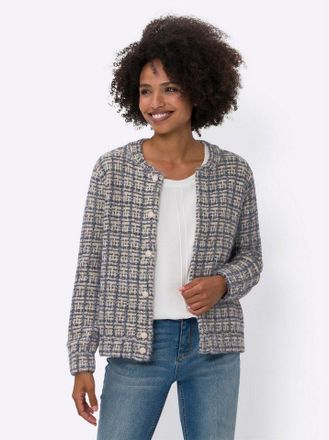 Heine Strickjacke Strickjacke Langarm Effektgarn