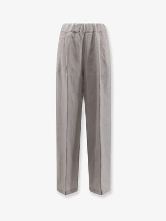 Semicouture Linen trousers - SEMICOUTURE - gender_Woman