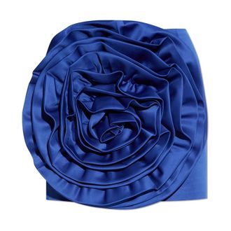 Rotate Satin Big Flower Skirt - - Skirts - Damen - Blau - S