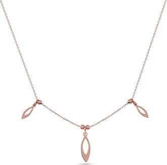 Dkeniz Dkeniz Anhänger mit Kette 925/- Sterling Silber rosévergoldet Pure Geometrie Silberkette