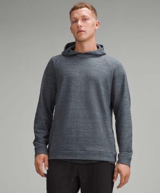 lululemon Strukturierter Hoodie aus doppelt gestrickter für Männer - Größe 2XL in Heathered Oil Grey/Black