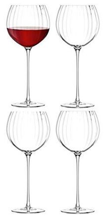LSA International Aurelia Ballon-Glas, transparent, 570 ml, Set von 4
