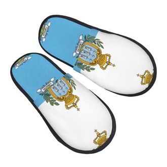 Generic L&eacute;g&egrave;re Pantoufles &agrave; Hiver Drapeau imprim&eacute; Accueil Slippers Chaud Chaussons Femme pour Homme Int&eacute;rieur Femme M