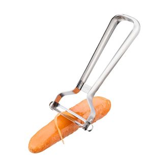 GEFU Sparsch&auml;ler Y-PRO, extrem scharfe Klinge, ergonomische Y-Form, 2 Ausstech&ouml;sen, Abstreifer, sp&uuml;lmaschinengeeignet, Edelstahl/Klingenstahl