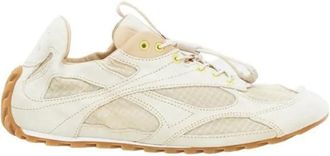 Bottega Veneta Low-Top Sneaker - Soft Suede And Nylon Sneakers With Drawstring Fast - Gr. 36 (EU) - in Wei&szlig; - f&uuml;r Damen