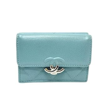 Chanel Portefeuille Pre-owned (tri-fold) - Femme - Pre-owned - Bleu - Taille: ONE Size