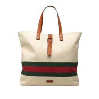 Gucci Pre-owned Vintage Canvas Tote - - Pre-owned - Damen - Beige - ONE SIZE