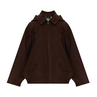 Burberry Femme, Vestes, Brun, Taille: 36 FR Vauxhall Wool Jacket