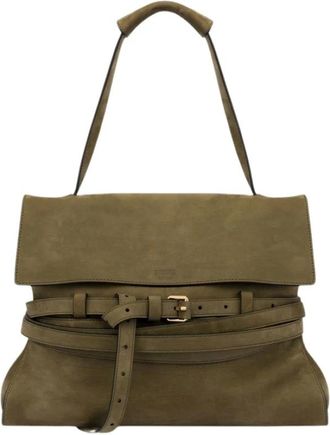 Moschino Femme, Sacs, Vert, Taille: ONE Size Tie Me Medium Handbag